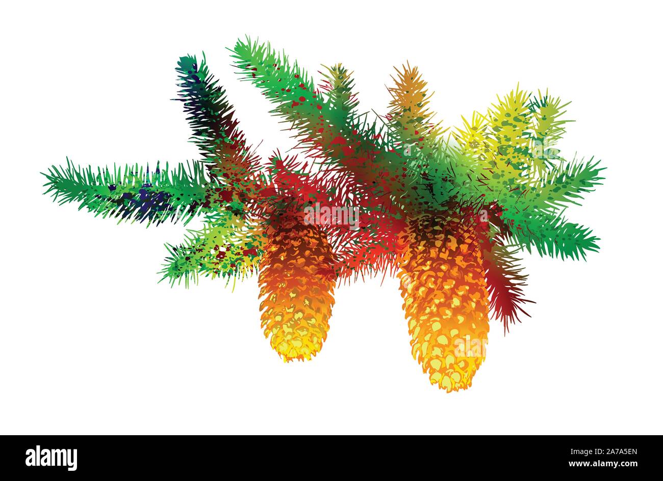 Christmas tree cones new Cut Out Stock Images & Pictures - Alamy