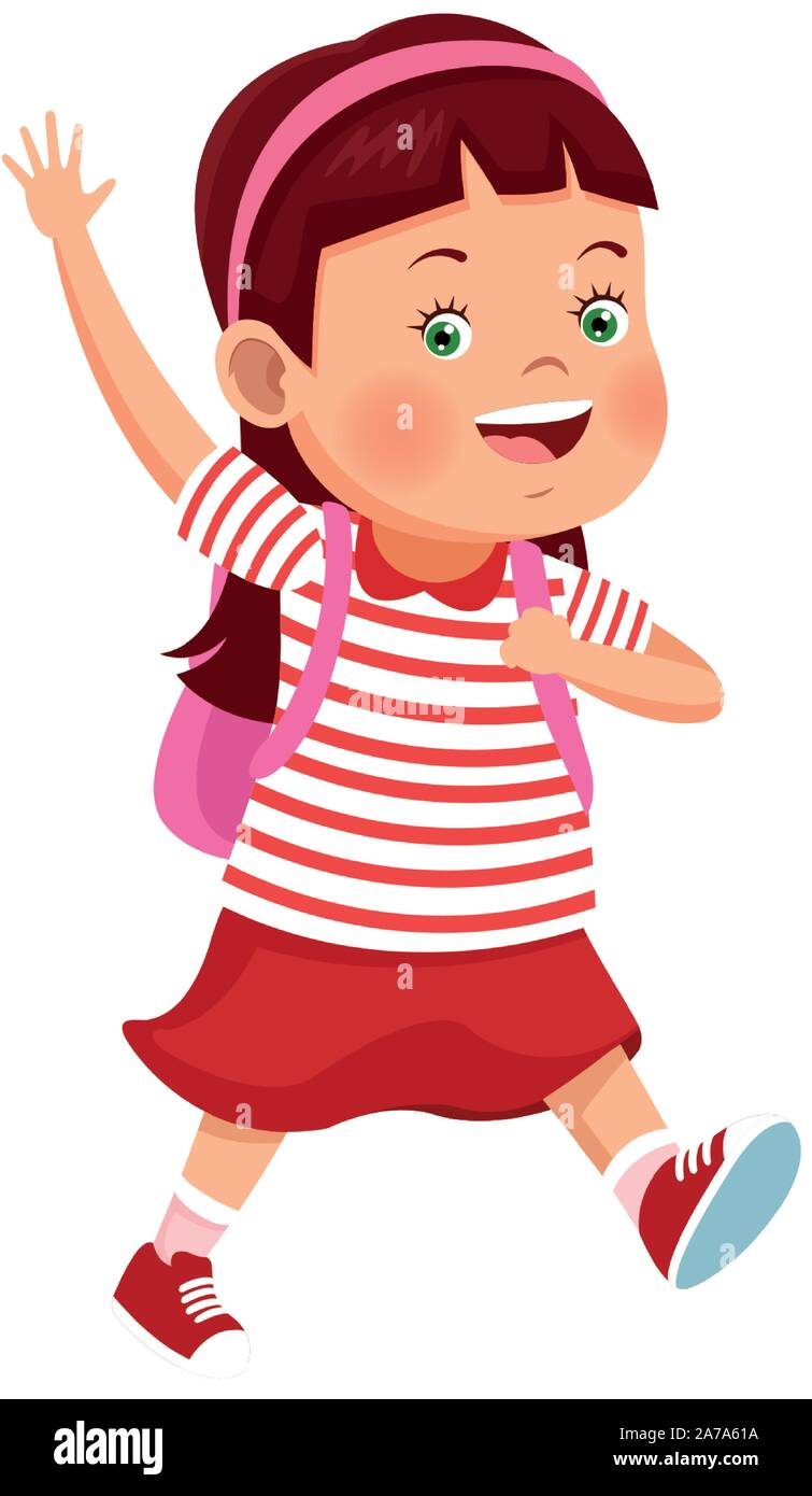Female waving child Stock Vector Images - Alamy