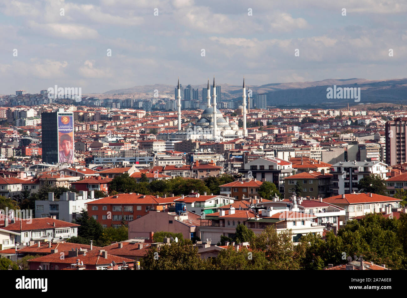 Ankara/Turkey-October 7, 2019: Panoramic Ankara view with Kocatepe ...