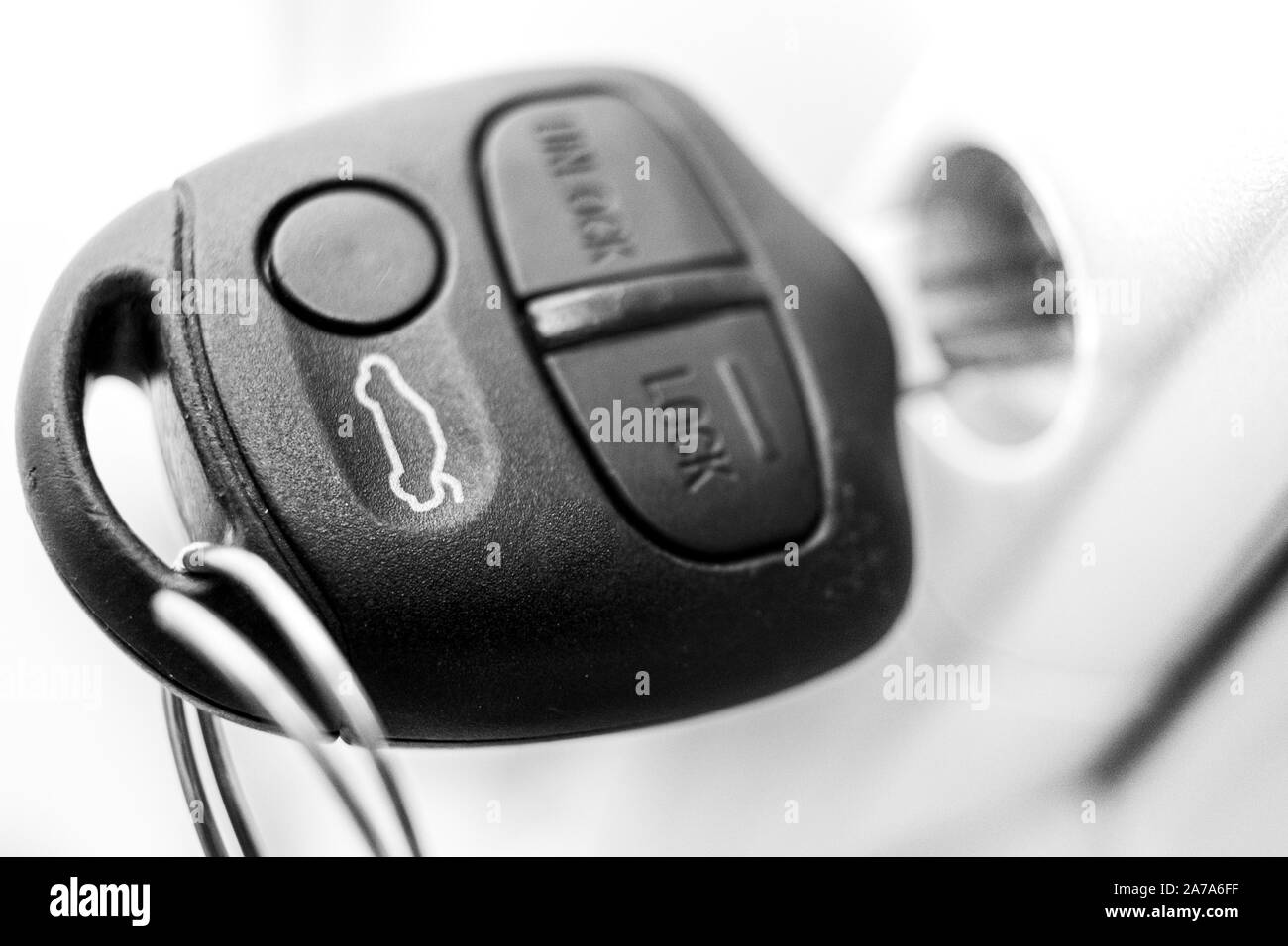 Photo white automobile open Black and White Stock Photos & Images - Alamy