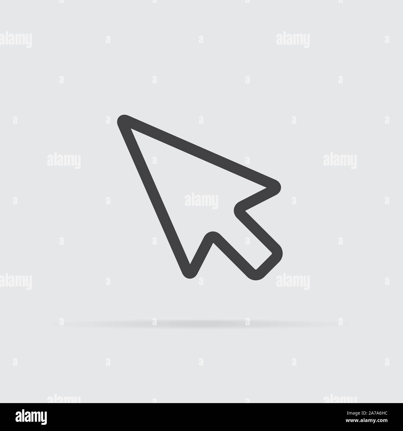 Cursor icon in flat style isolated on grey background. For your design ...