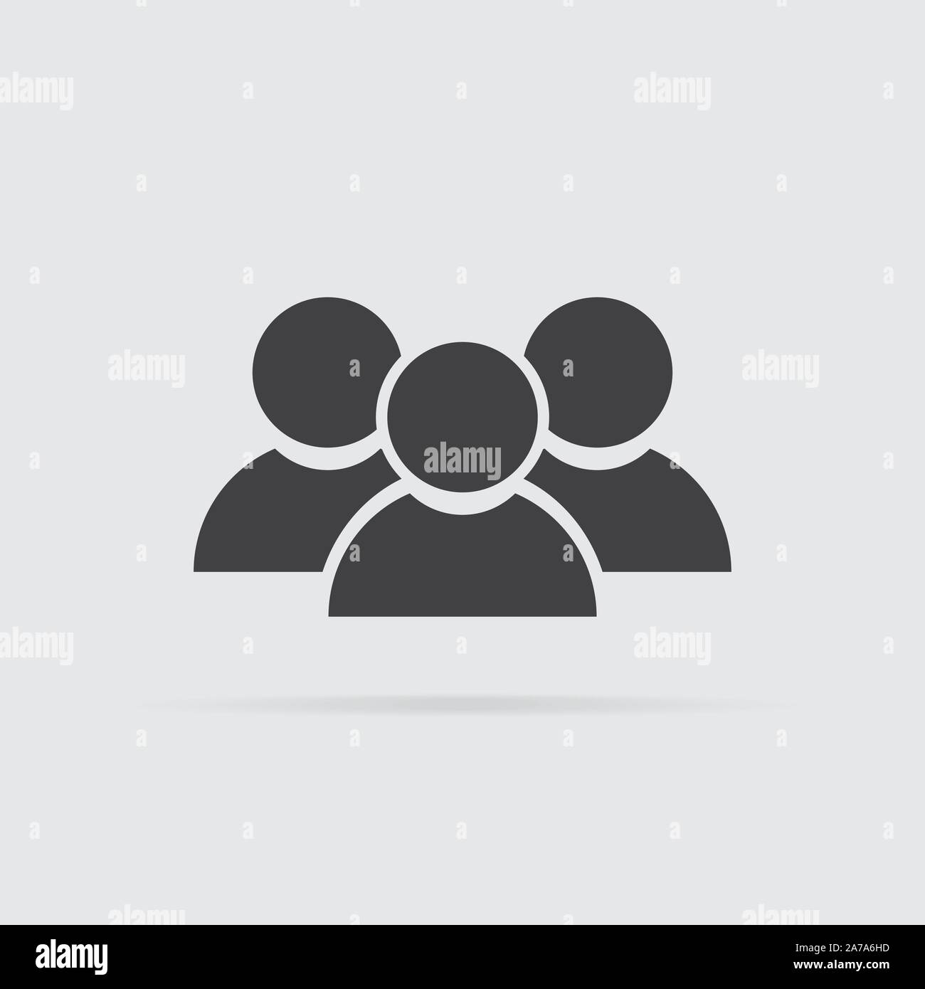 Users icon in flat style isolated on grey background. For your design ...