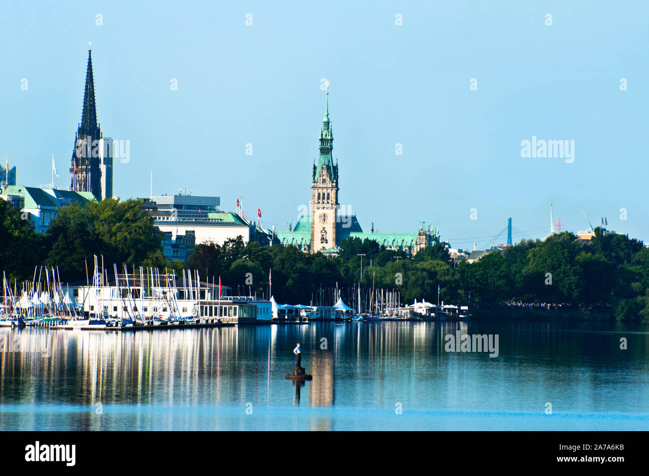 Hamburg outer Alster city behind the scenes Stock Photo - Alamy