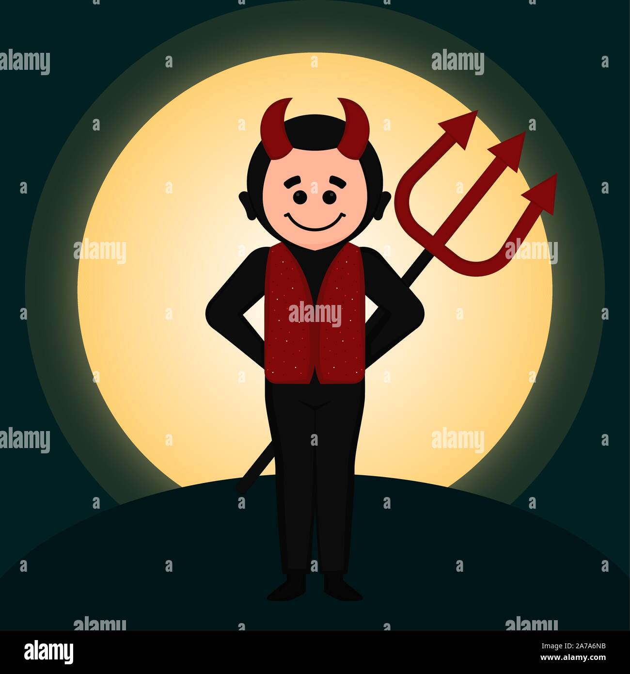 Cheerful devil Stock Vector Images - Alamy