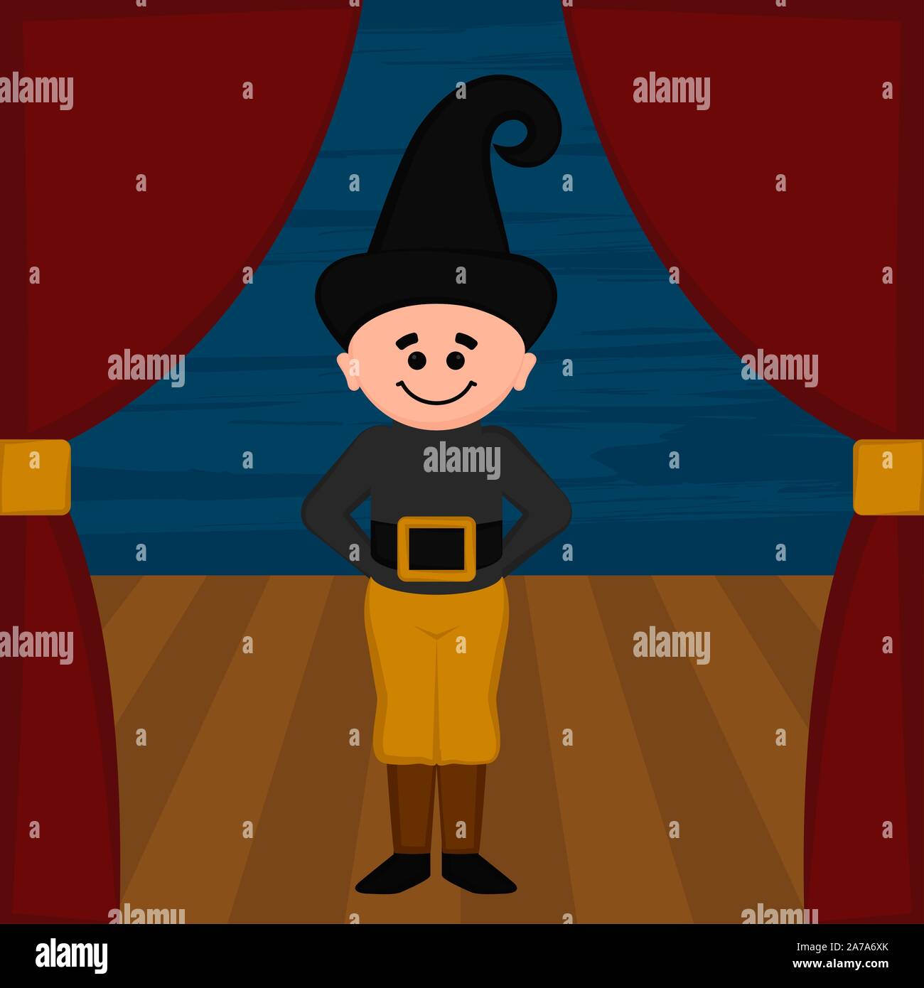 Jester character image. Halloween costume - Vector illustration Stock ...