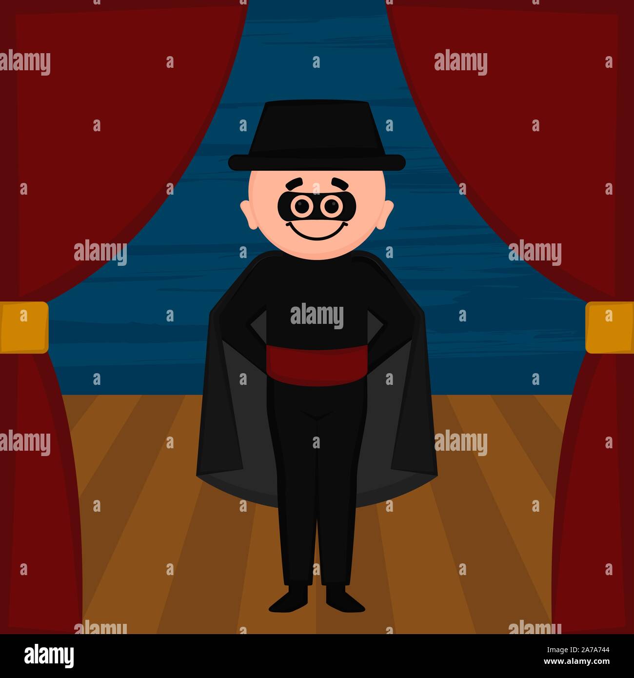 Masked character image. Halloween costume - Vector illustration Stock ...