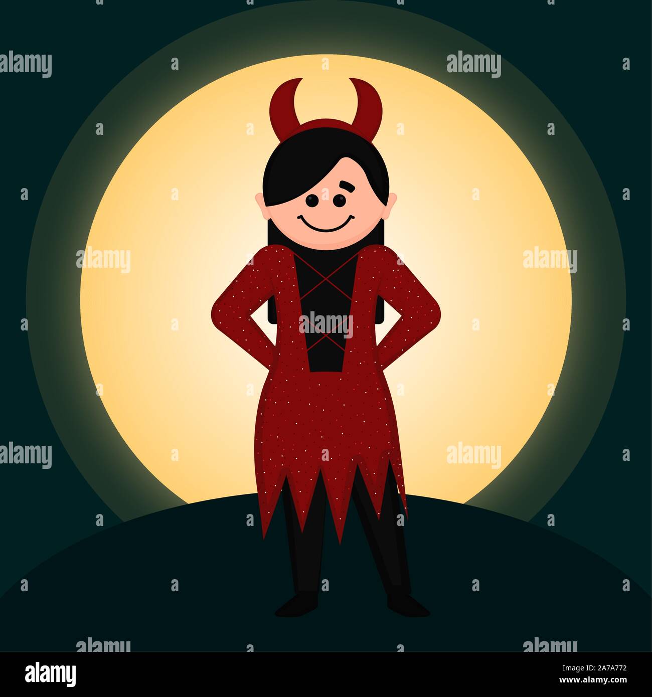 Devil character image. Halloween costume - Vector illustration Stock ...