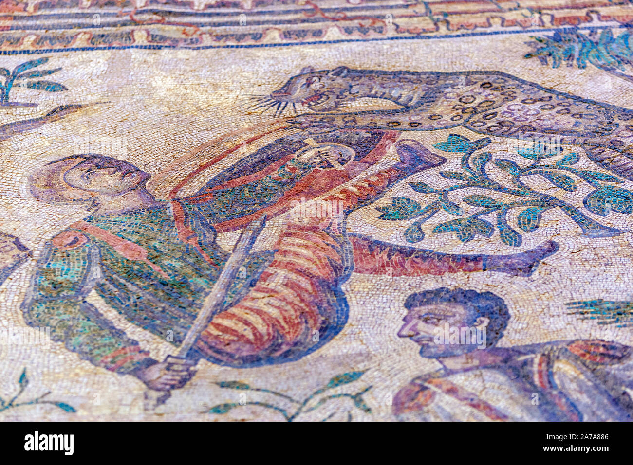 Hunting scenes in Mosaic of the Oecus, Late Antique Roman villa at La ...