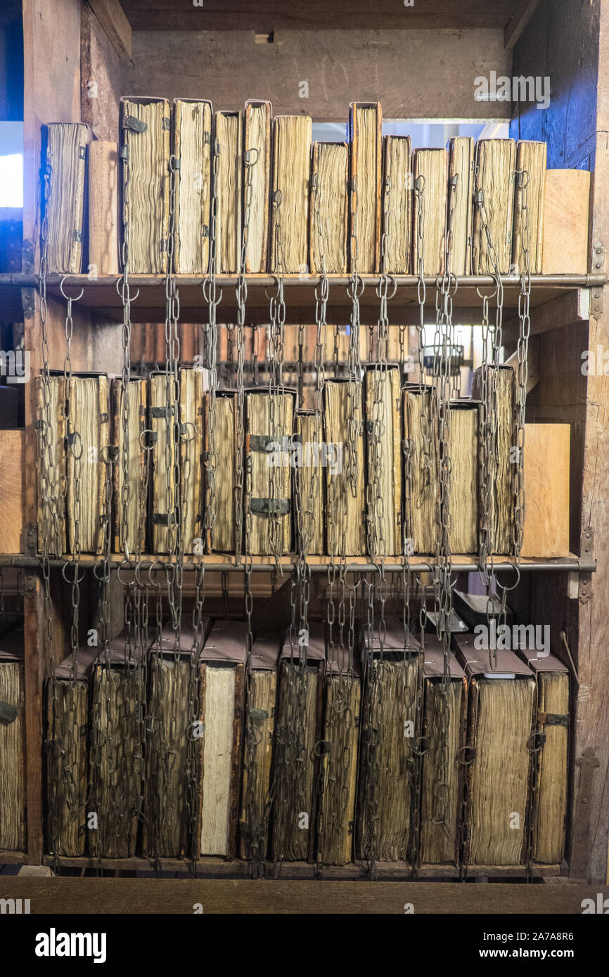 Books,in,Chained Library,Hereford Cathedral,Hereford,Cathedral,county ...