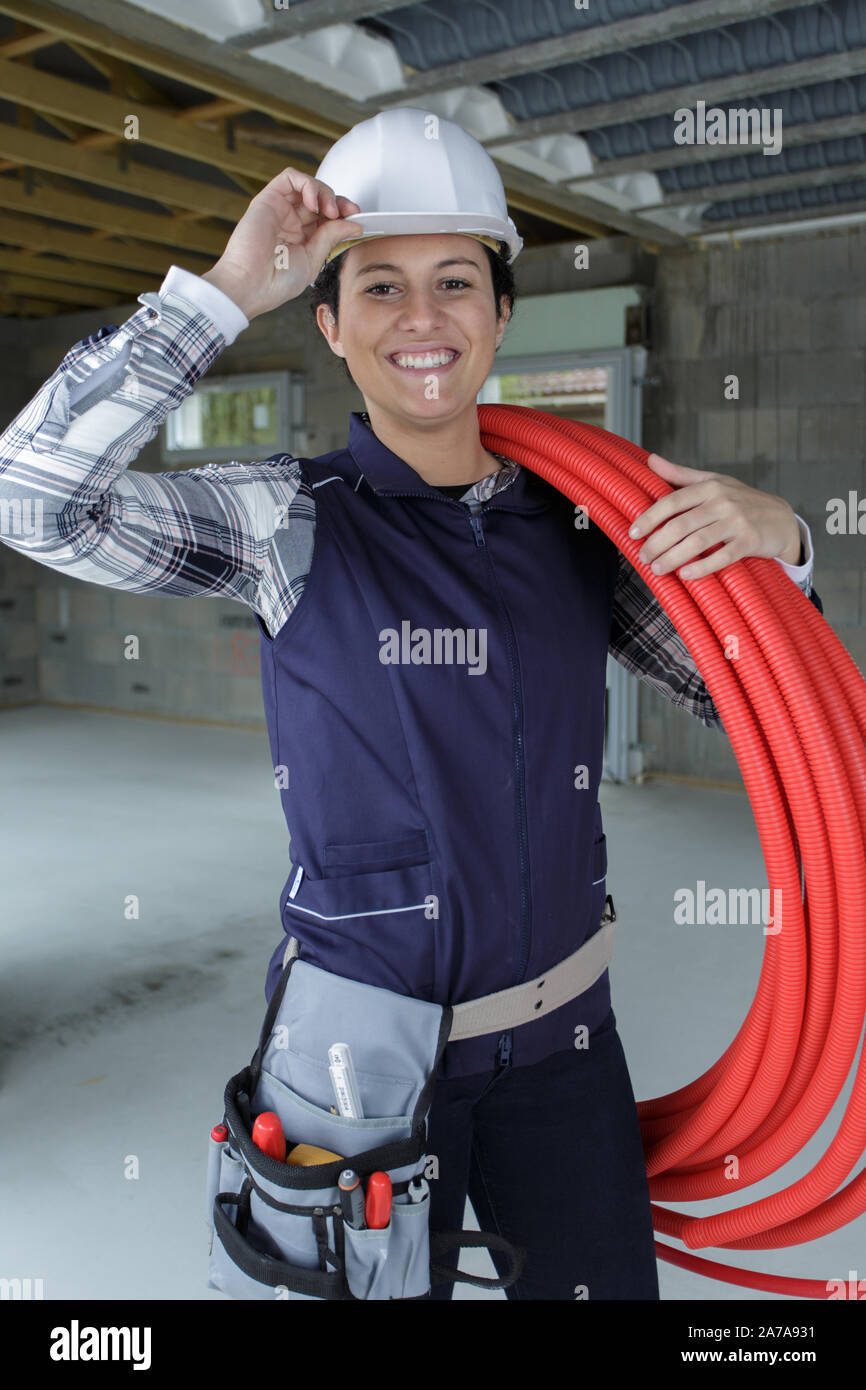 Woman engineer pipes hi-res stock photography and images - Alamy