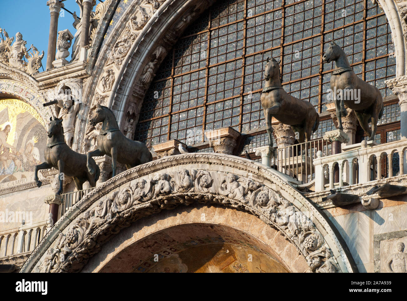 Venice, Italy: The Basilica of St Mark's, the Triumphal Quadriga or ...