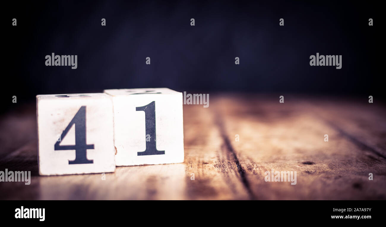Number 41, forty one, four and one - date, anniversary, birthday Stock ...