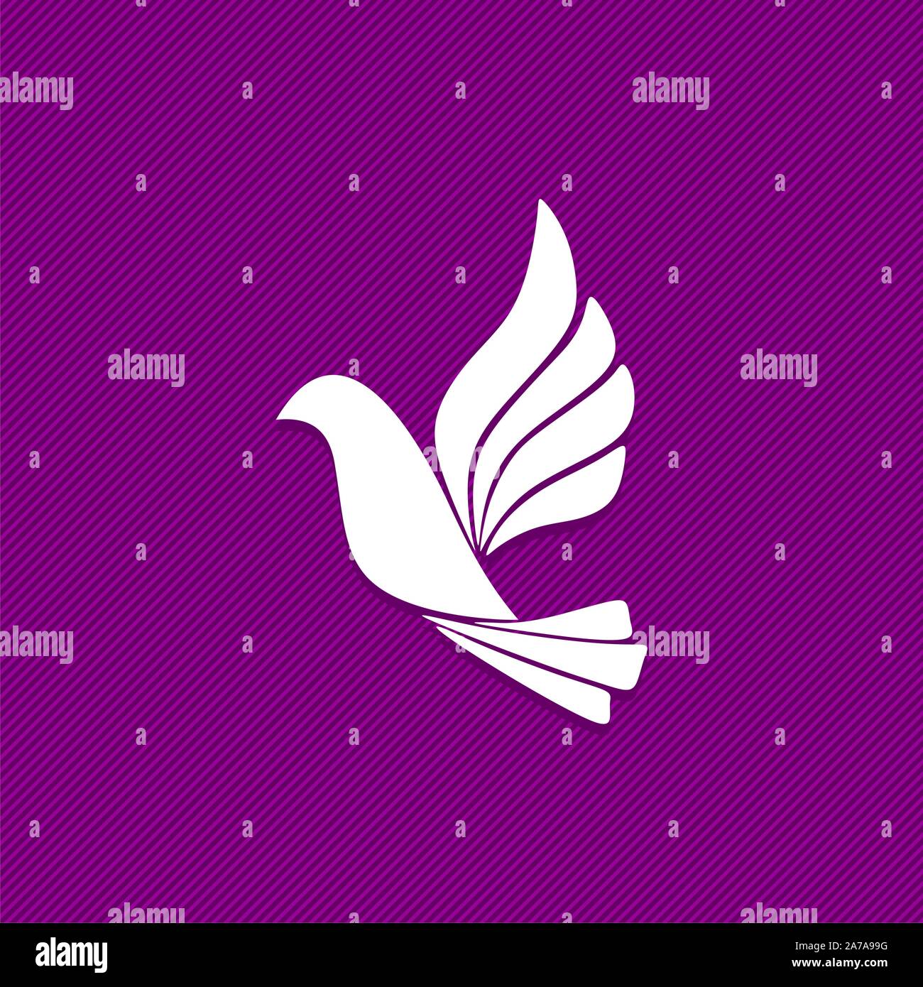 Dove, a symbol of peace and purity. The biblical symbol of the Holy ...