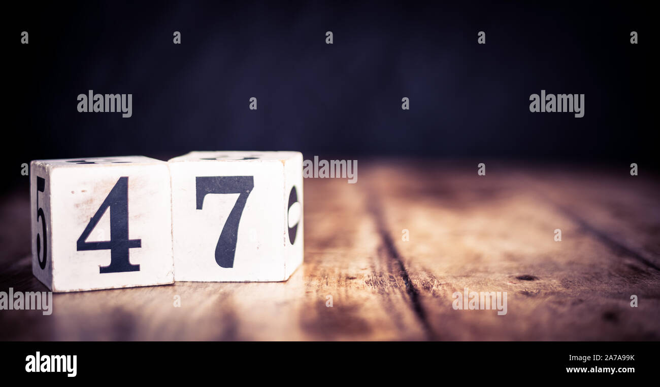 Number 47, forty seven, four and seven - date, anniversary, birthday ...