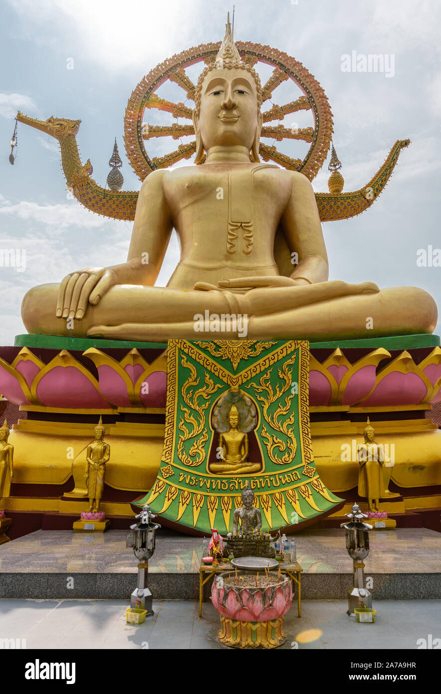 Ko Samui Island, Thailand - March 18, 2019: Wat Phra Yai Buddhist ...