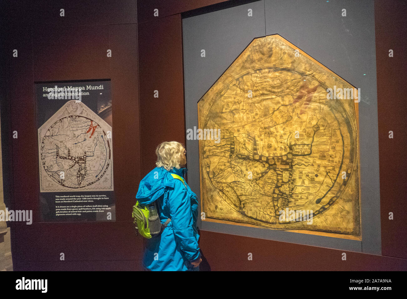 Mappa Mundi,famous,map,Hereford Cathedral,Hereford,Cathedral,county ...