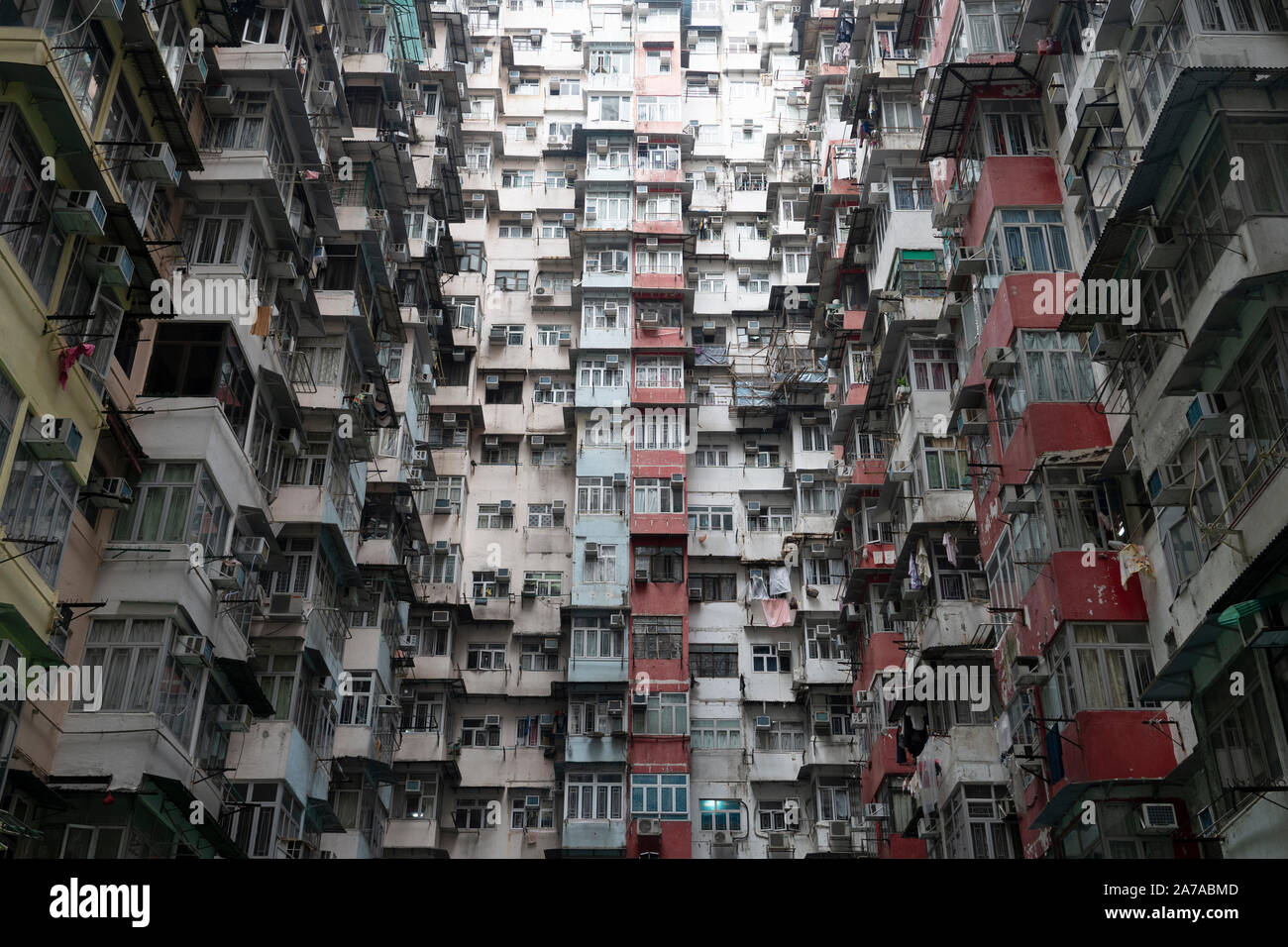 Densely populated urban residential apartment block Montane Mansion in ...