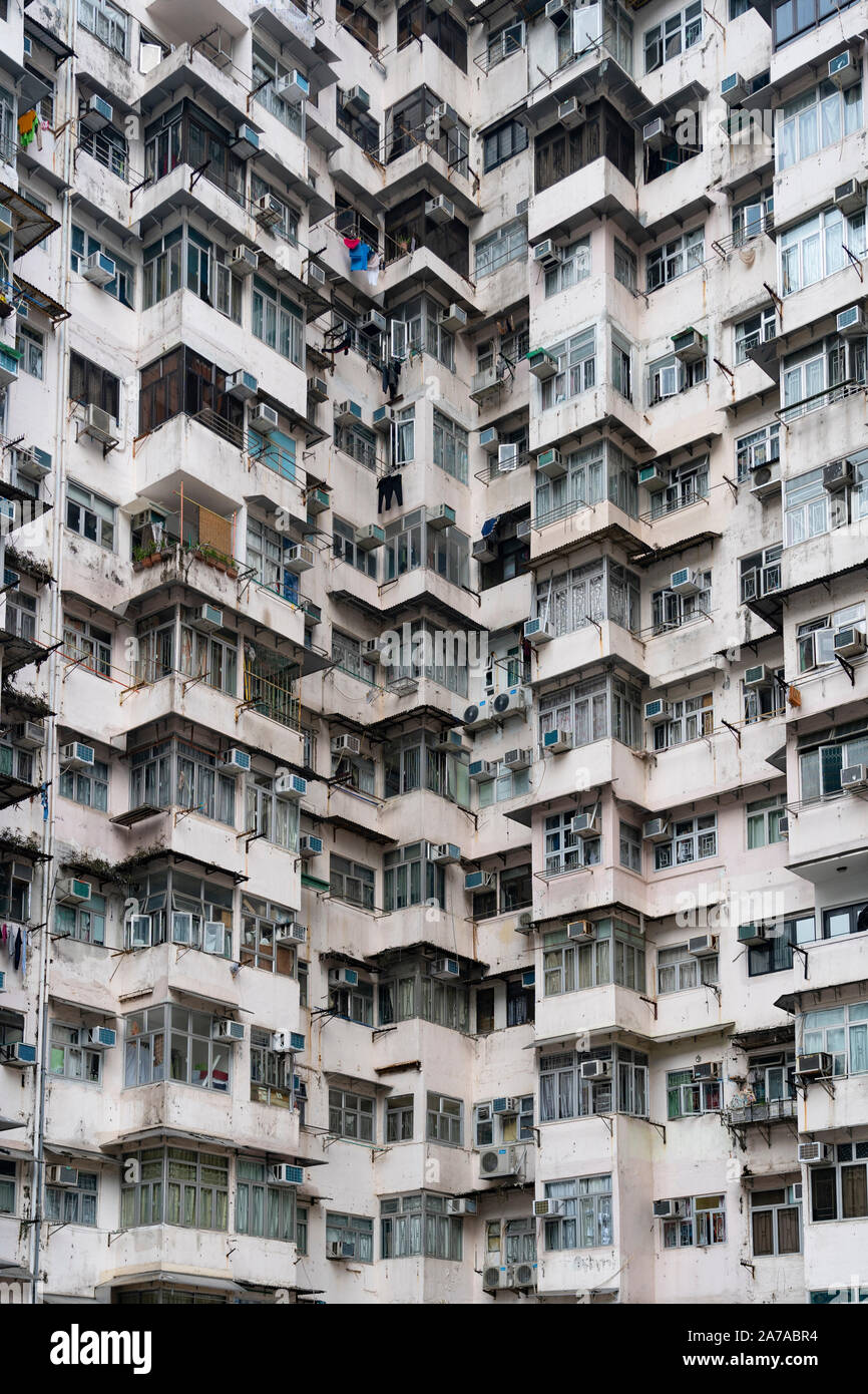 Densely populated urban residential apartment block Montane Mansion in ...