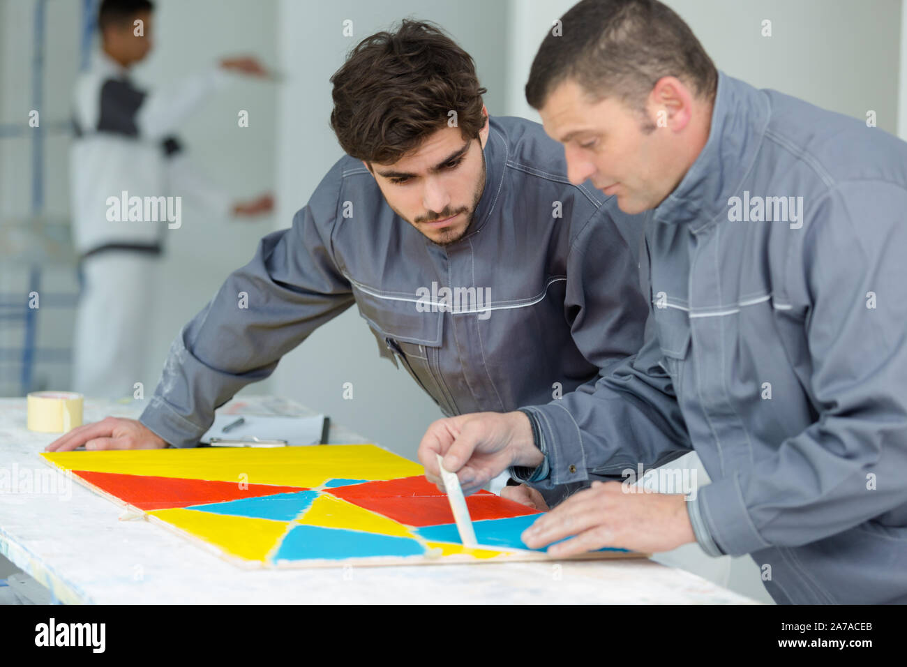 professional interior renovation crew at work in house Stock Photo - Alamy