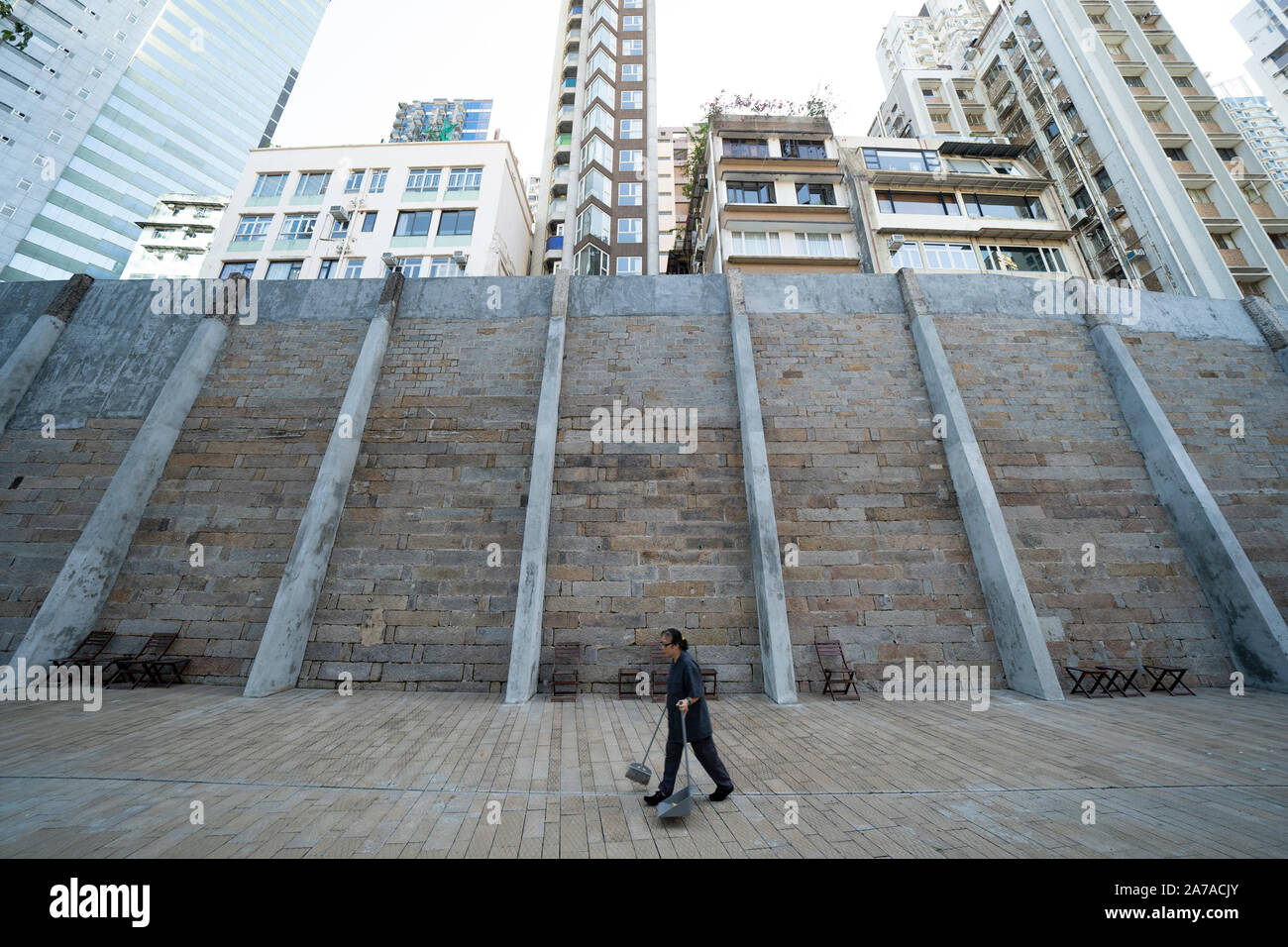 Prison yard at former Victoria Prison now Tai Kwun Centre for Heritage ...