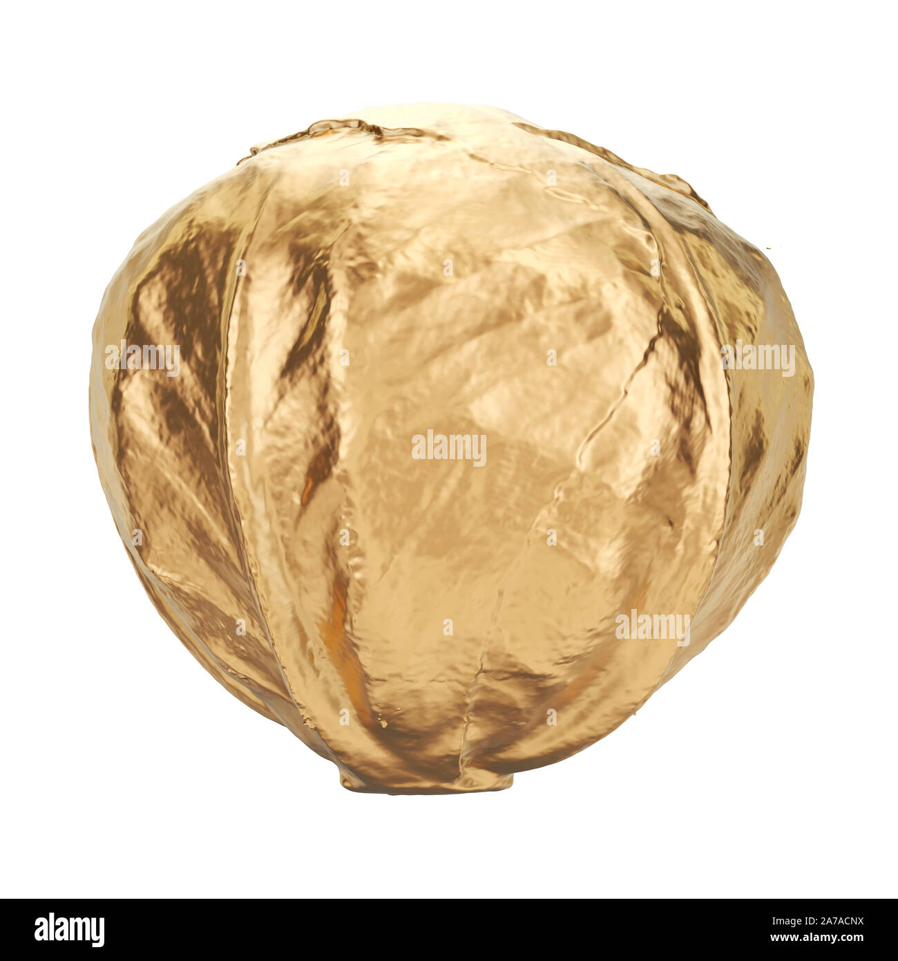 Golden cabbage, 3d rendering isolated on white background Stock Photo ...