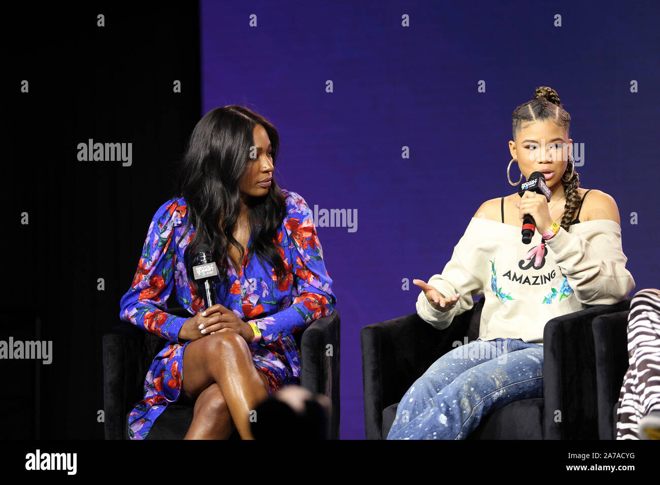 Follow Her Lead Panel with Storm Reid (r) and Cari Champion at the ...