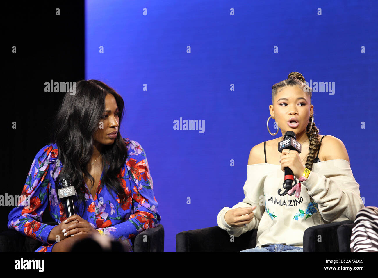 Follow Her Lead Panel with Storm Reid (r) and Cari Champion at the ...