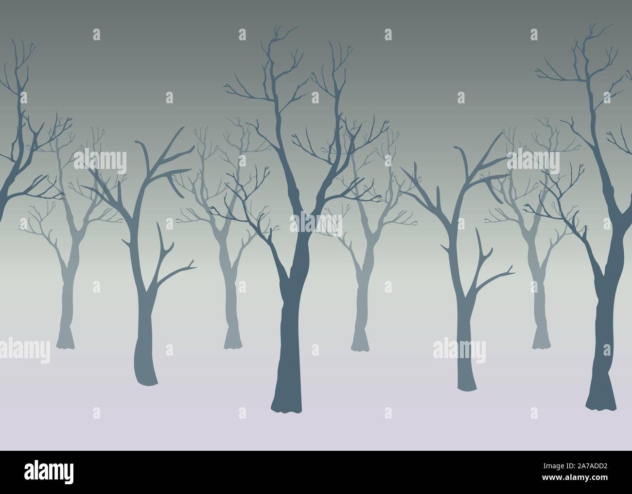 Winter Trees Background. Winter landscape with trees, snow. Snow In ...
