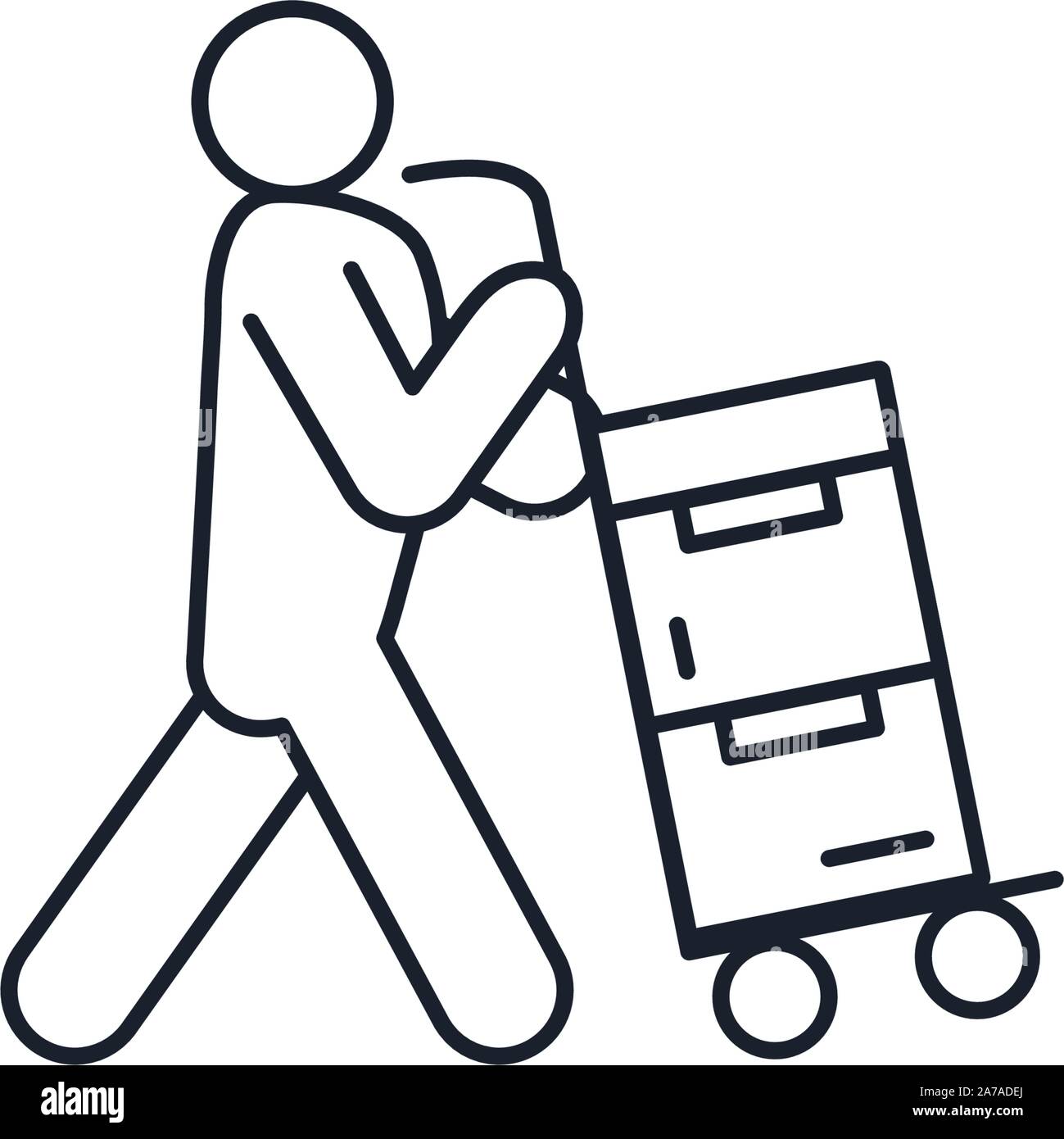 Box and avatar man design, Delivery shipping logistics transportation ...