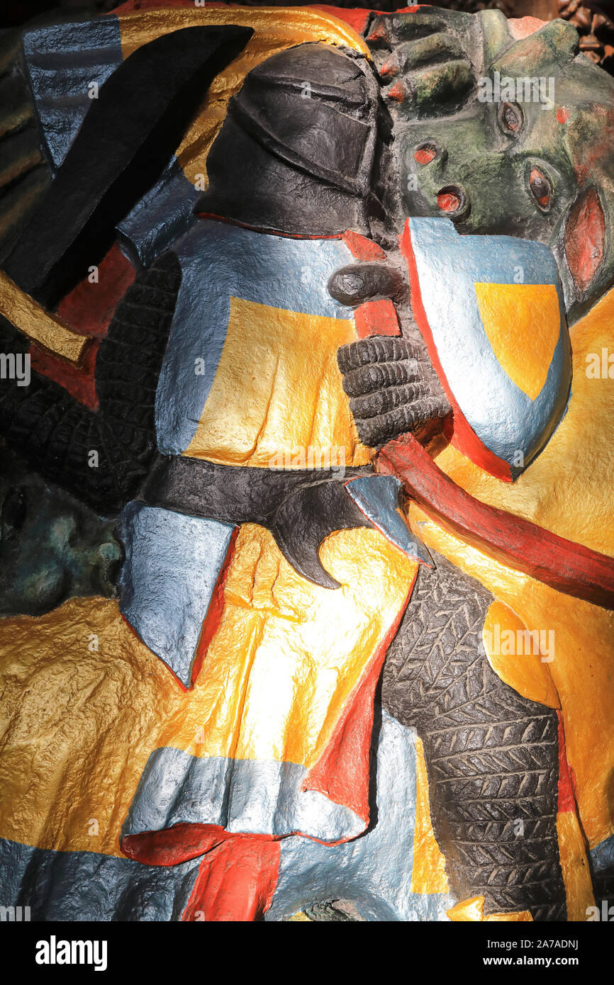 Model of the Central painted Boss which lock the vaults together in the ...