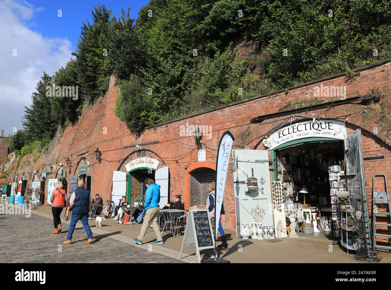 Autumn sunshine on the independent shops now in the old brick arches of ...