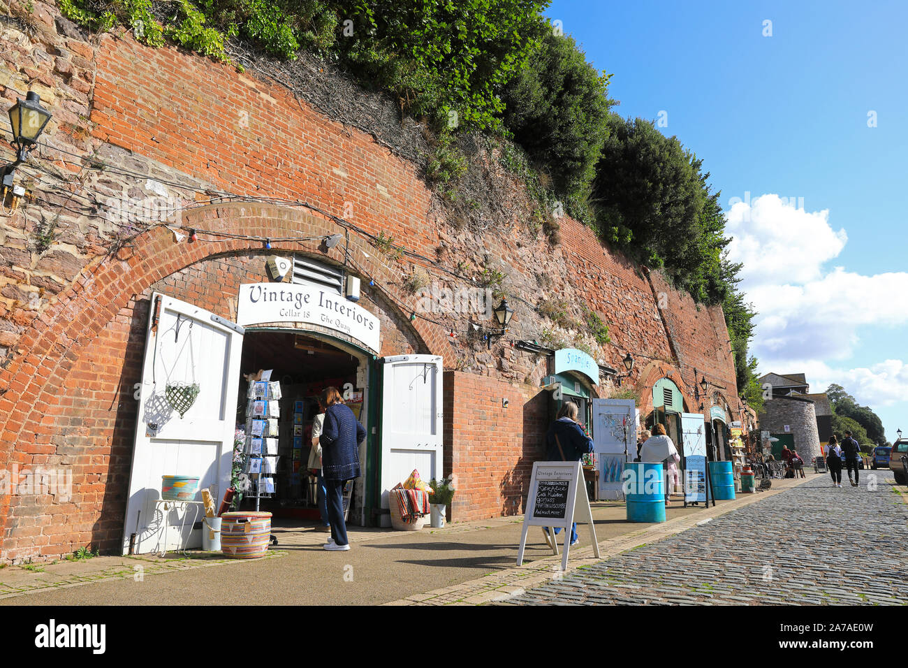 Autumn sunshine on the independent shops now in the old brick arches of ...