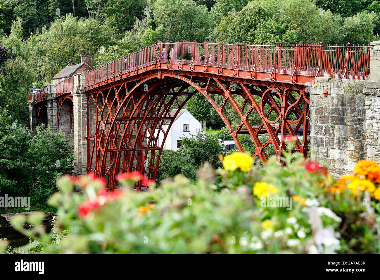 Ironbridge Bridge Telford Shropshire the Birthplace of Industry Stock ...