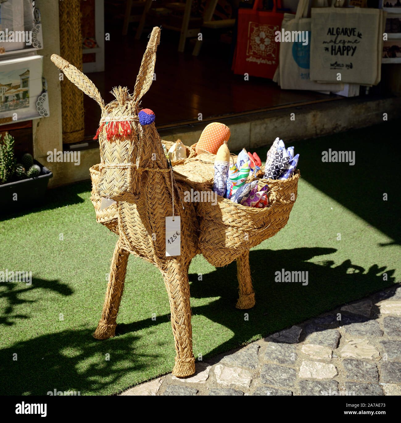 Classic Straw Donkey Holiday Souvenir Stock Photo - Alamy