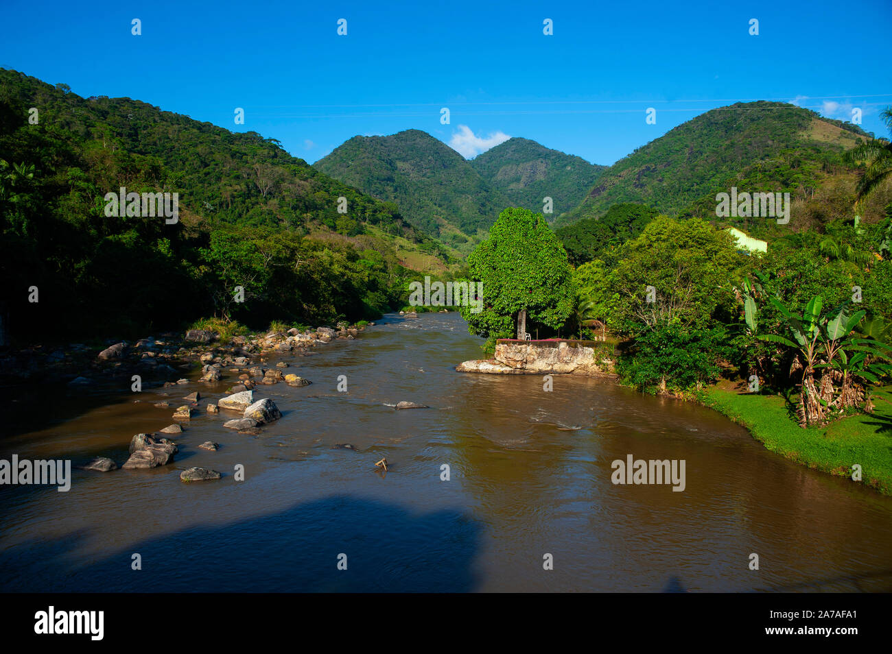 Macaé river at Arraial do Sana, a place that attracts adventure and ...