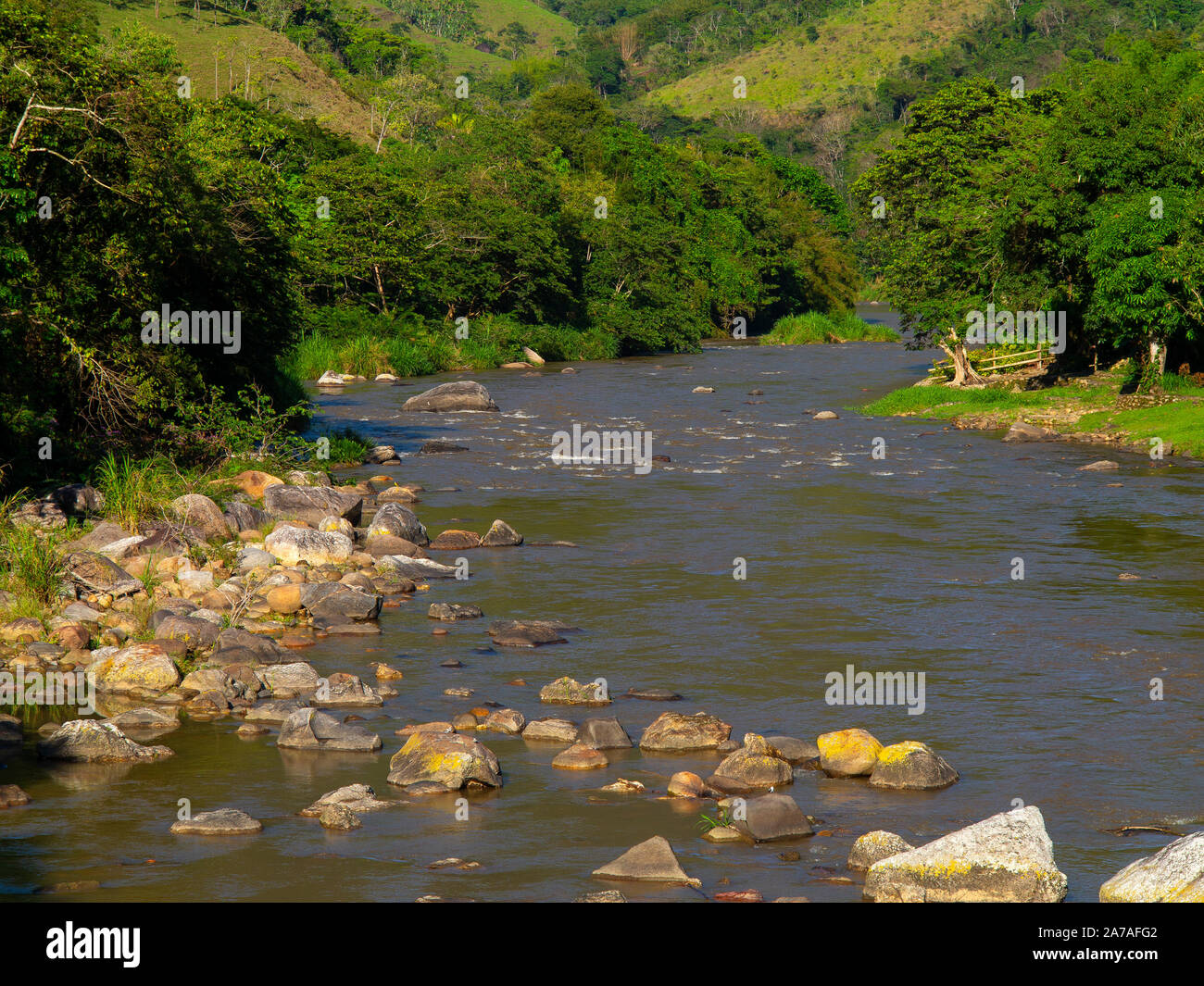 Macaé river at Arraial do Sana, a place that attracts adventure and ...