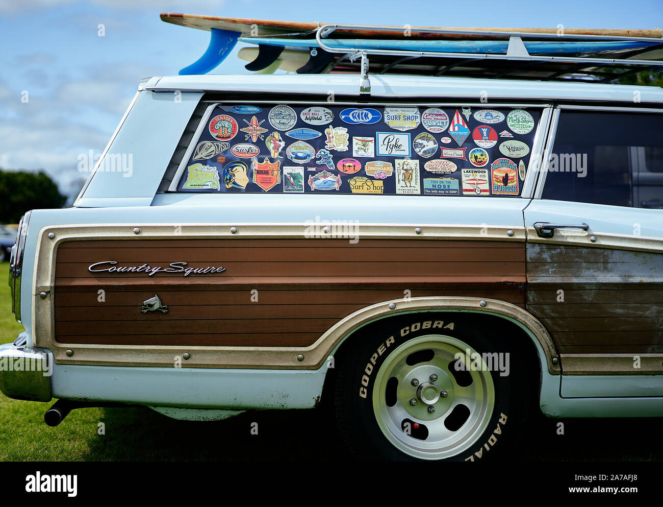 Surf Station Wagon New Smyrna Beach Florida Retro Surf Wagon" Poster