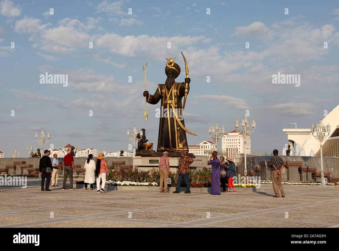 Turkmenistan ashgabat statues ashgabat independence hi-res stock ...