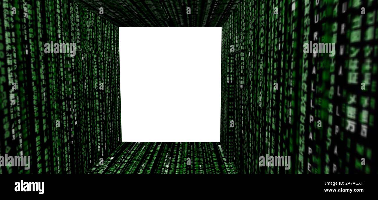 Green binary code as background Stock Photo - Alamy