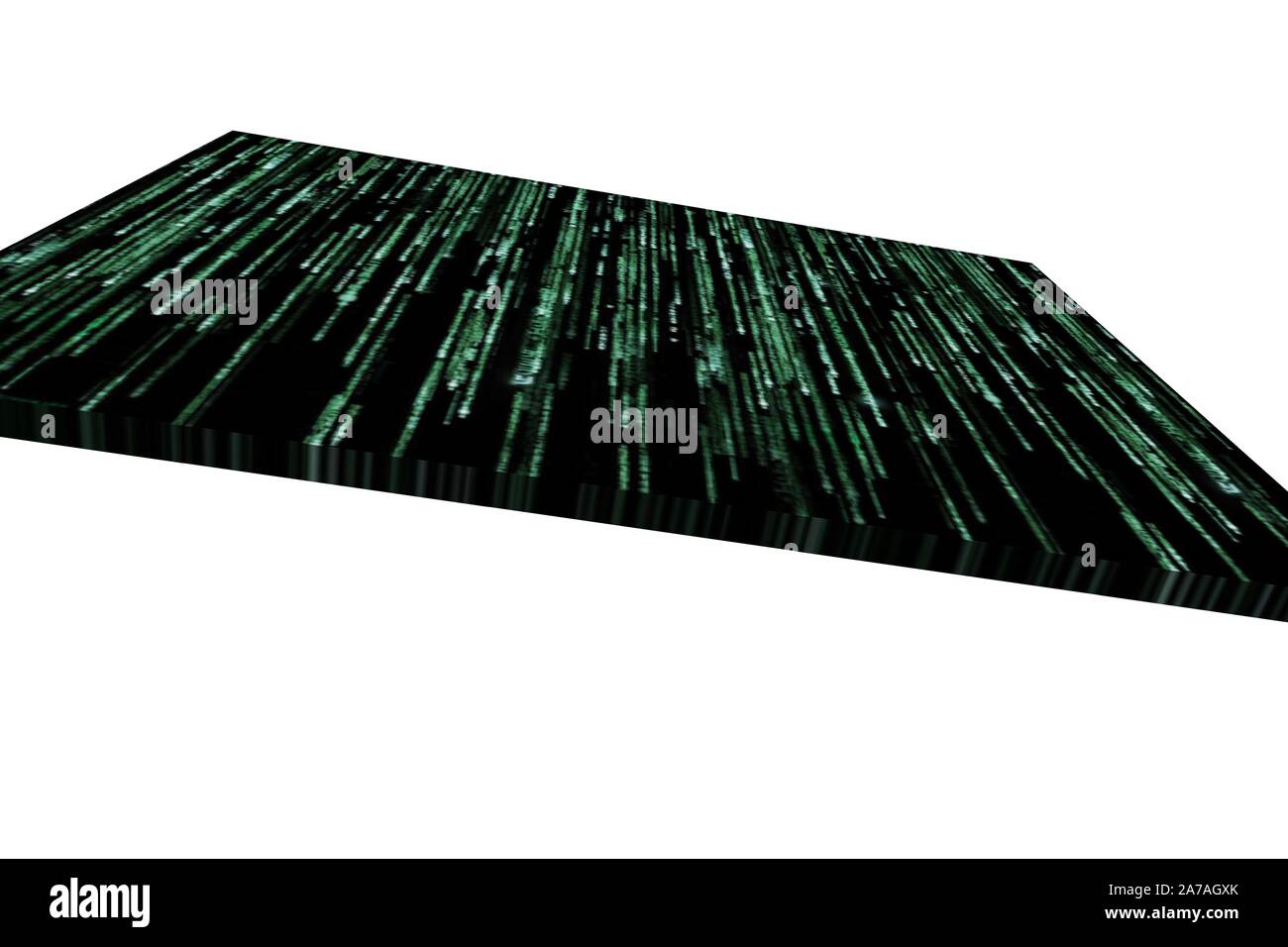 Green binary code as background Stock Photo - Alamy