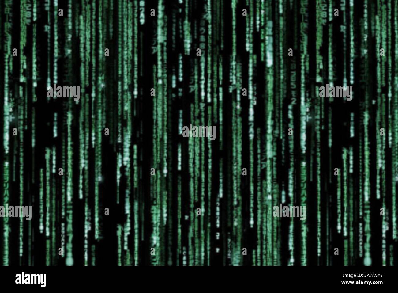 Green binary code as background Stock Photo - Alamy
