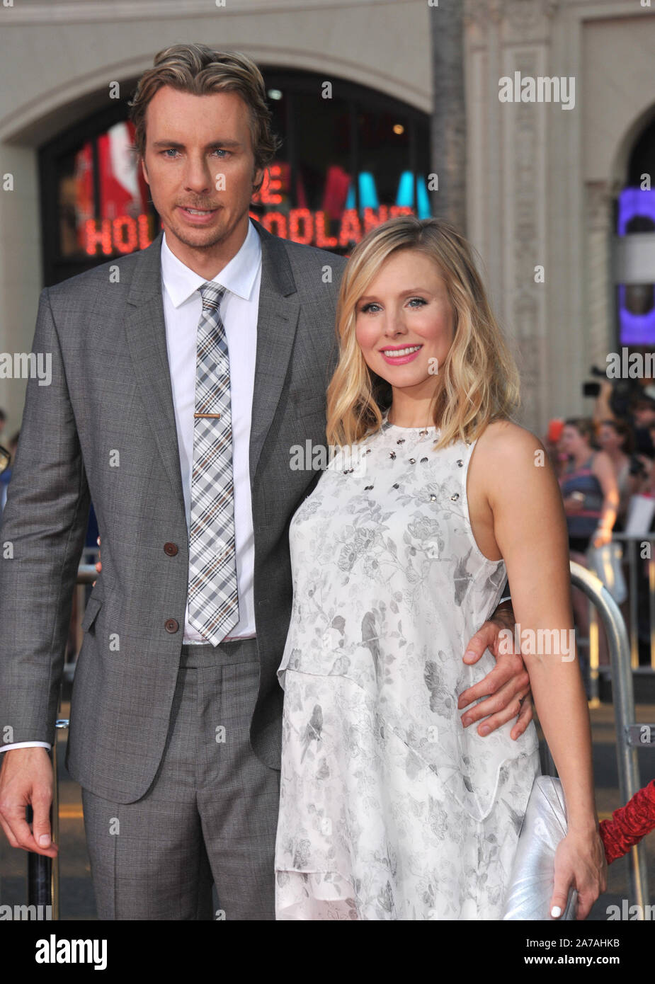 LOS ANGELES, CA - SEPTEMBER 15, 2014: Dax Shepard & wife Kristen Bell at the Los Angeles ...