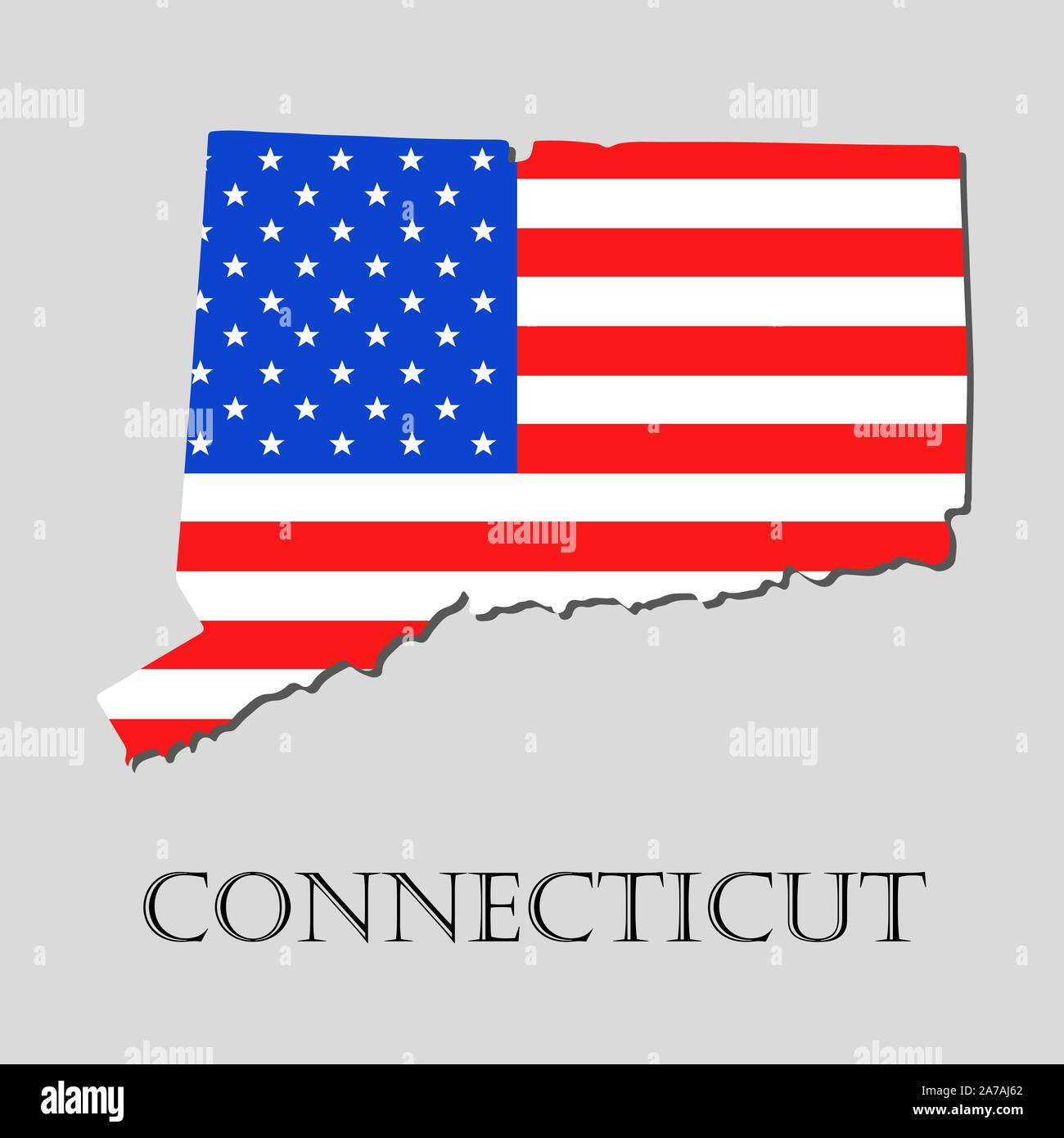 Map of the state of connecticut hi-res stock photography and images - Alamy