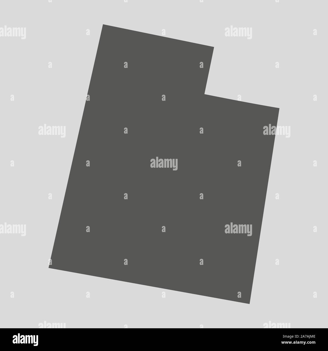 Black map of the State of Utah - vector illustration. Simple flat map ...