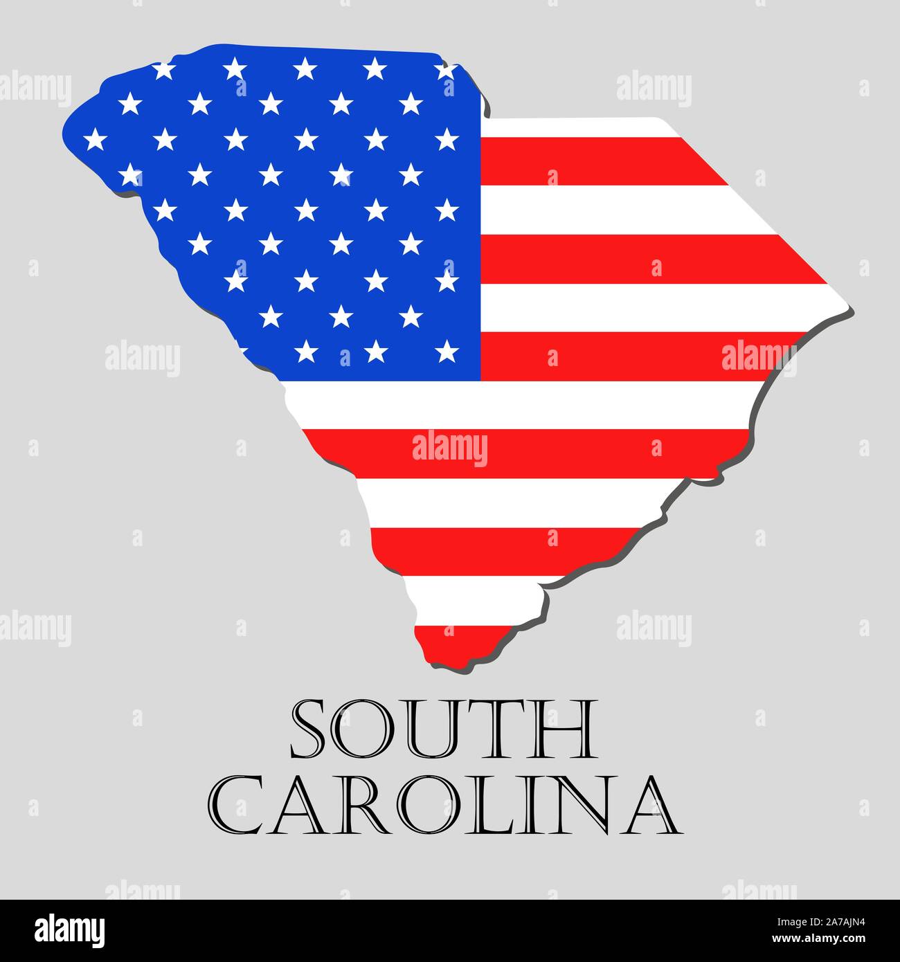 South carolina usa map vector vectors hi-res stock photography and ...