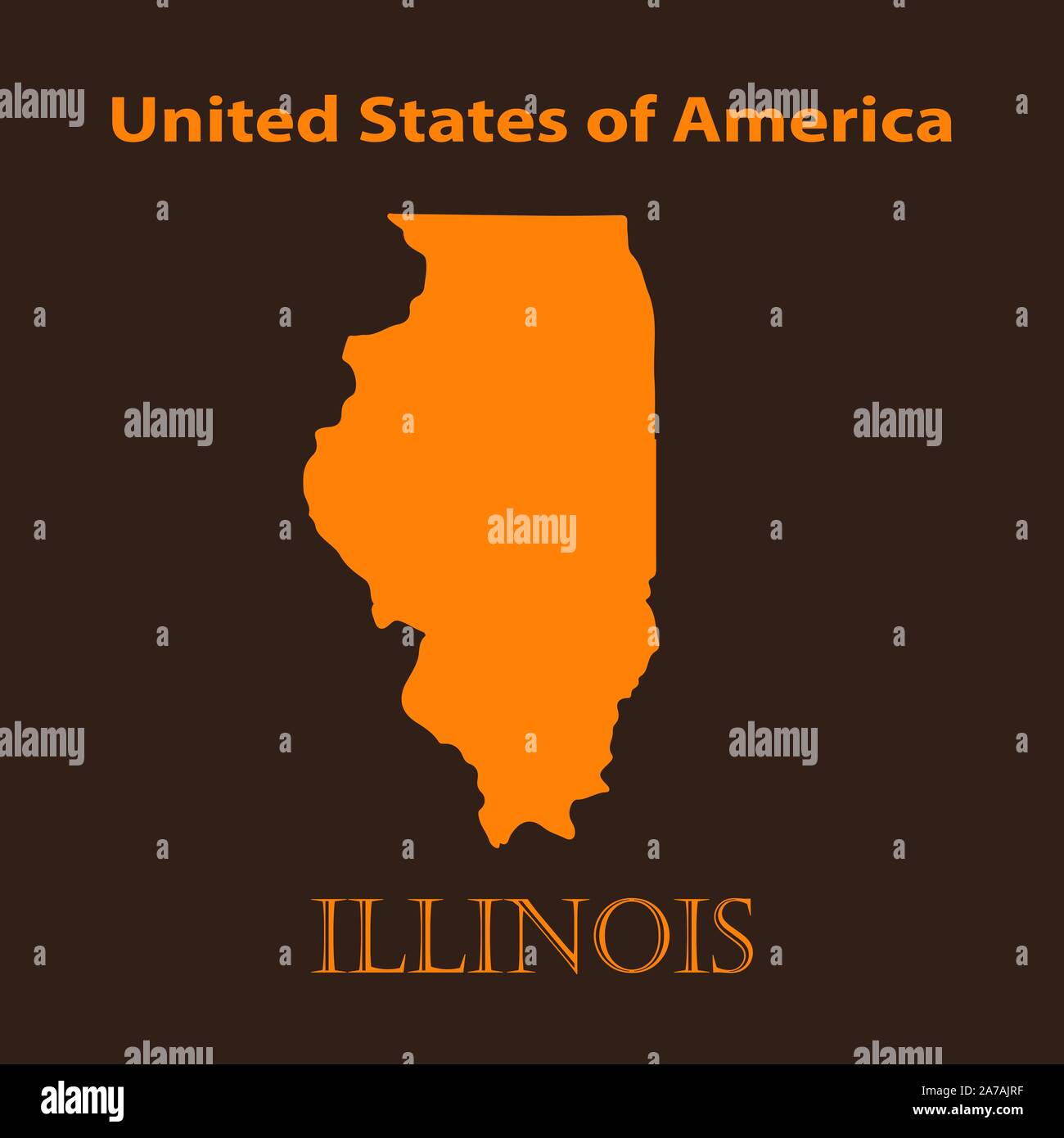 Illinois map Stock Vector Images - Alamy