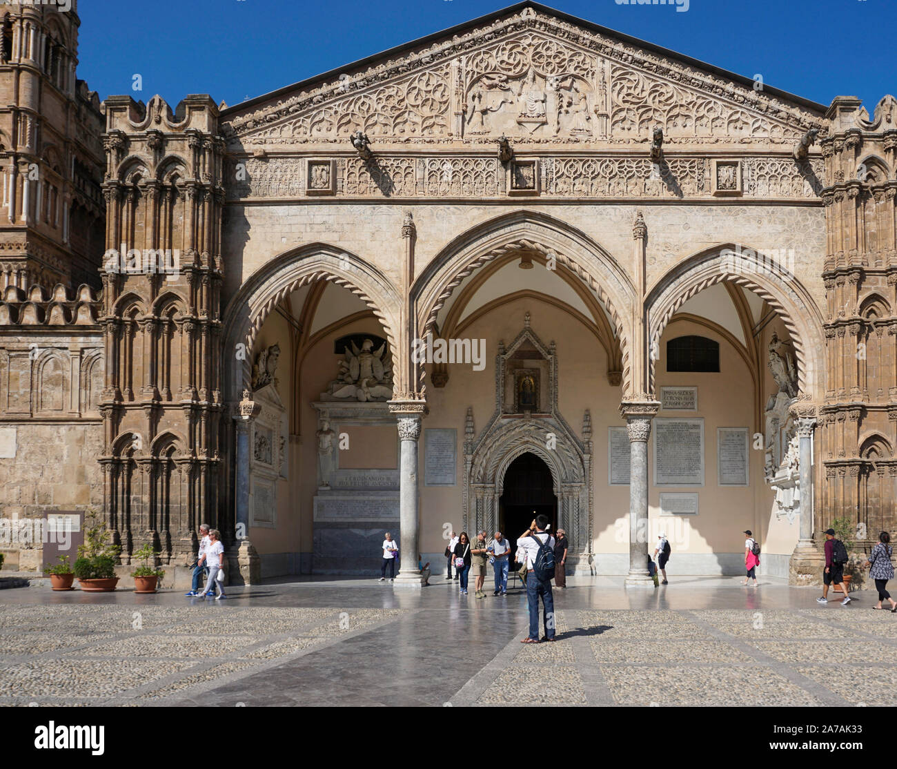 The famous portico entrance to Palmera Cathedral designed by Domenico ...