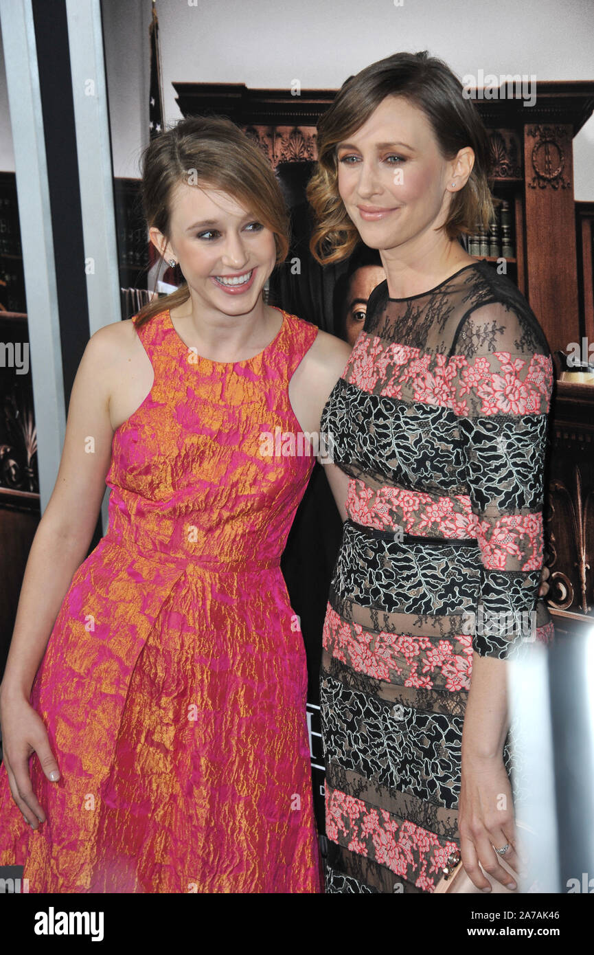 LOS ANGELES, CA - OCTOBER 1, 2014: Vera Farmiga & sister Taissa Farmiga ...