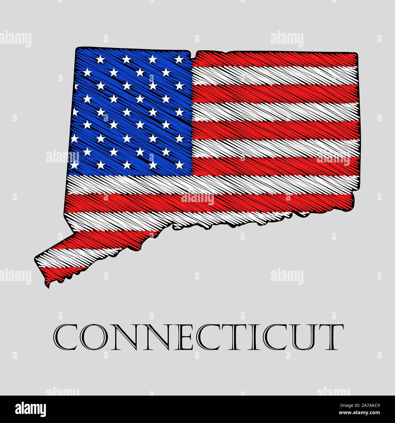 Connecticut state vector vectors hi-res stock photography and images ...