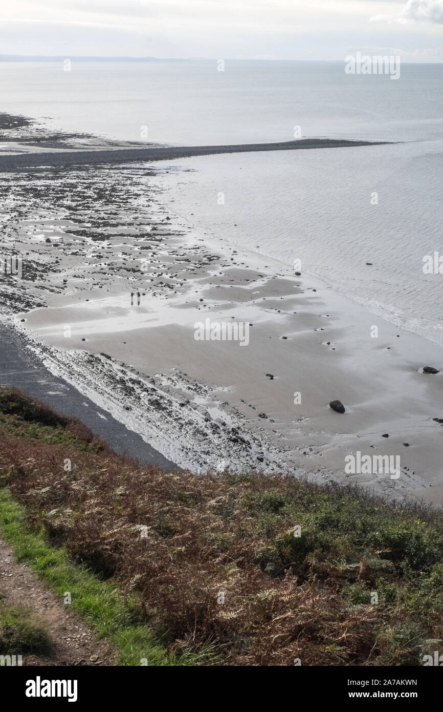 Sarn Cynfelyn,spit,of,ancient,glacial moraine,Cardigan Bay,Coast ...